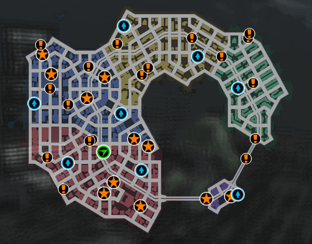 Color-Coded City Map Mod for Hulk: Ultimate Destruction | Hulk: UD Mods