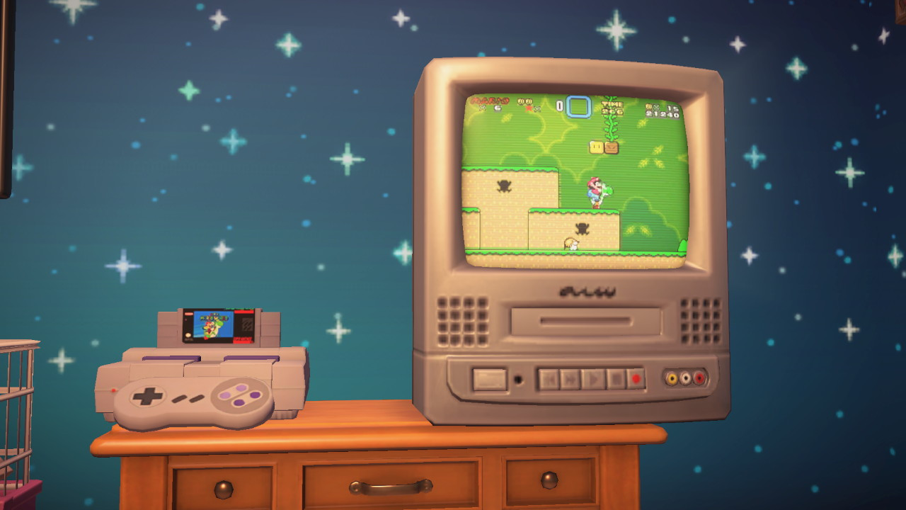Super Nintendo with TV Screen Mod for Animal Crossing: New Horizons ...