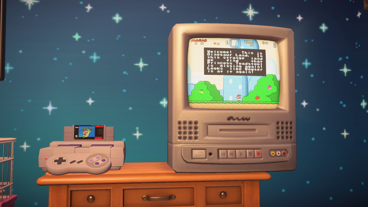 Super Nintendo with TV Screen Mod for Animal Crossing: New Horizons ...