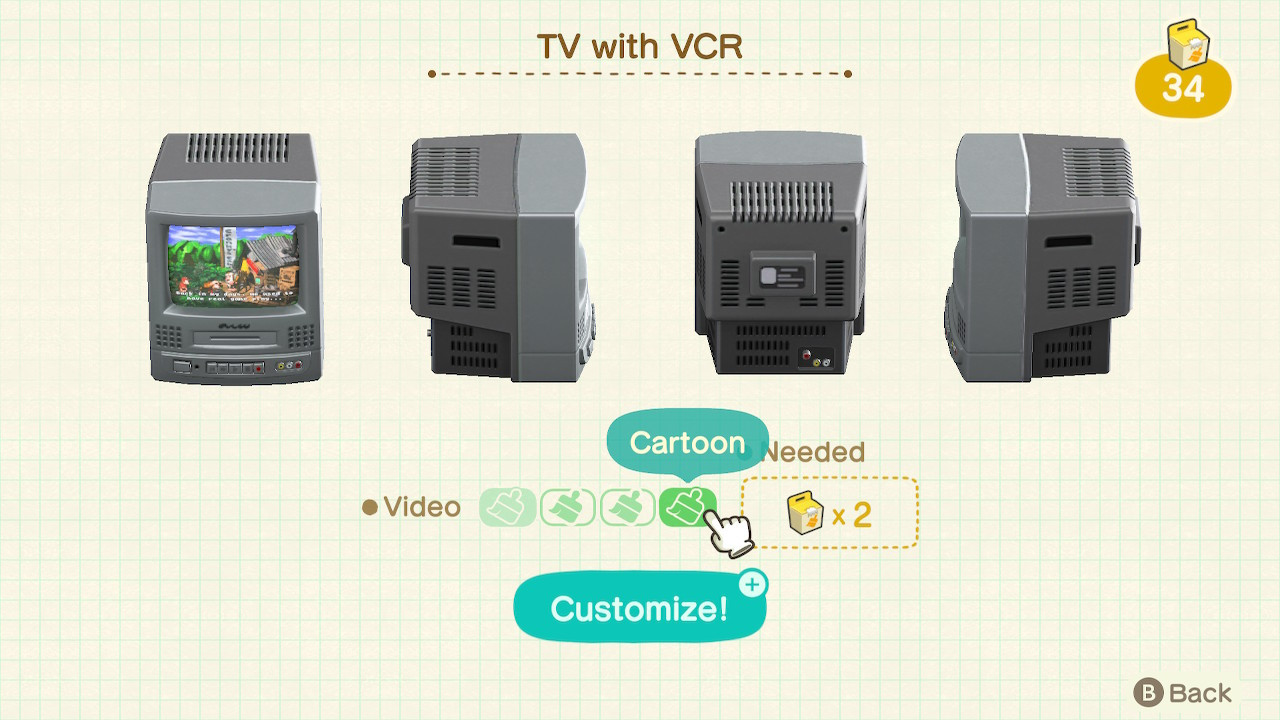 Super Nintendo with TV Screen Mod for Animal Crossing: New Horizons ...