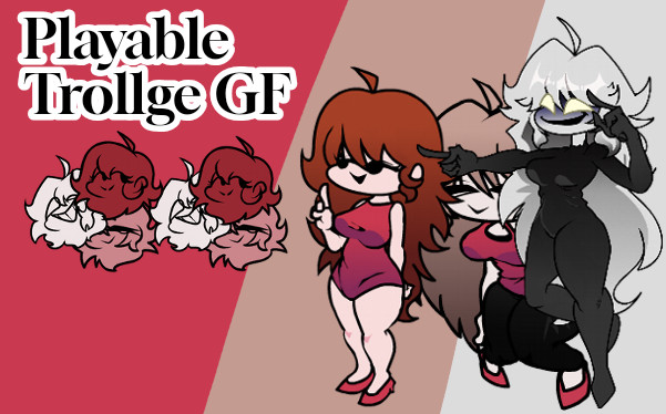 Playable Trollge GF Mod for Friday Night Funkin' | FNF Mods