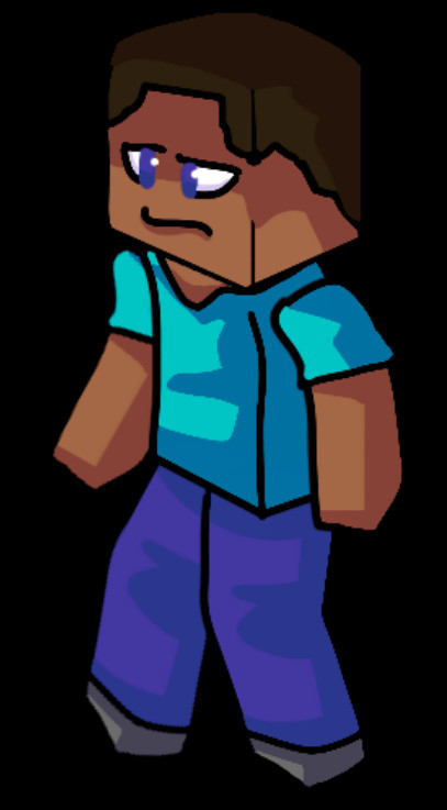 I AM STEVE - RESKIN!!! Mod for Friday Night Funkin' | FNF Mods