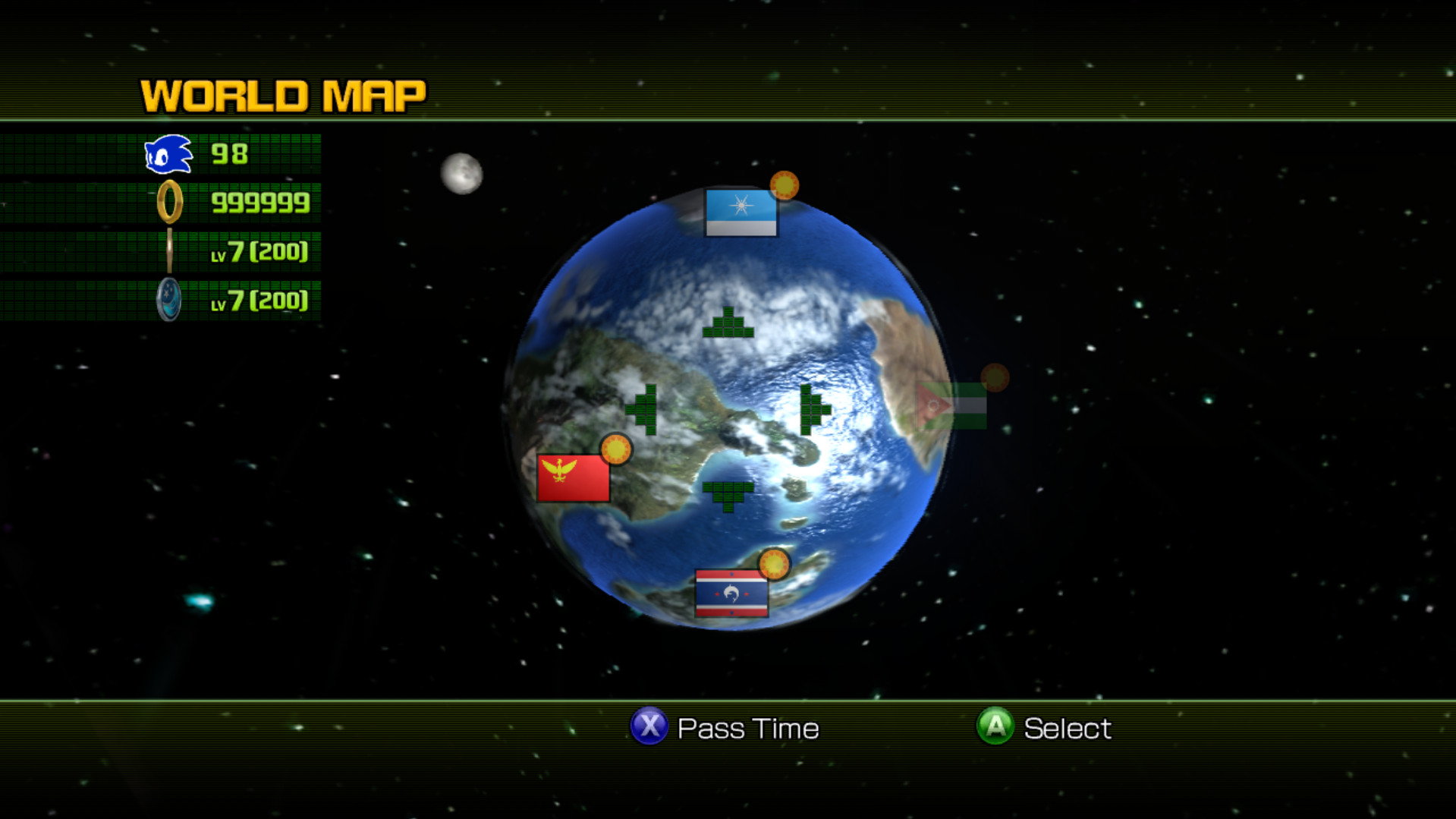 Moon in the WorldMap Mod for Sonic Unleashed (X360/PS3) | SUHD Mods