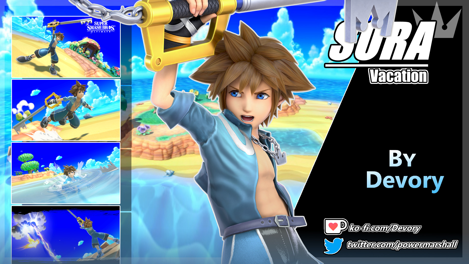Vacation Sora Mod for Super Smash Bros. Ultimate | SSBU Mods