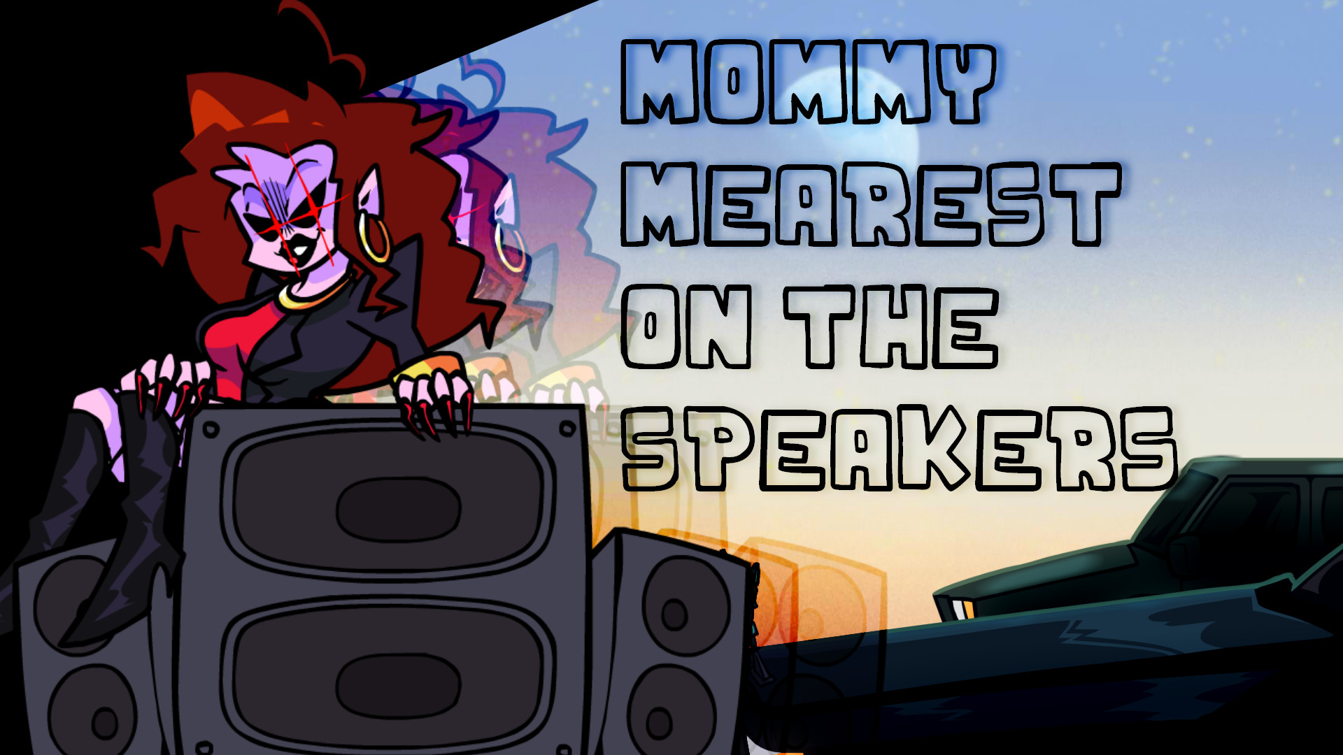 Mommy Mearest on the speakers Mod for Friday Night Funkin' | FNF Mods