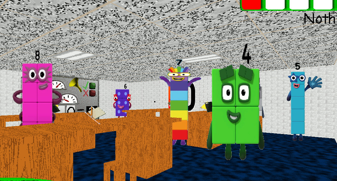 Numberblocks over Numballoons Mod for Baldi's Basics | Baldi Mods