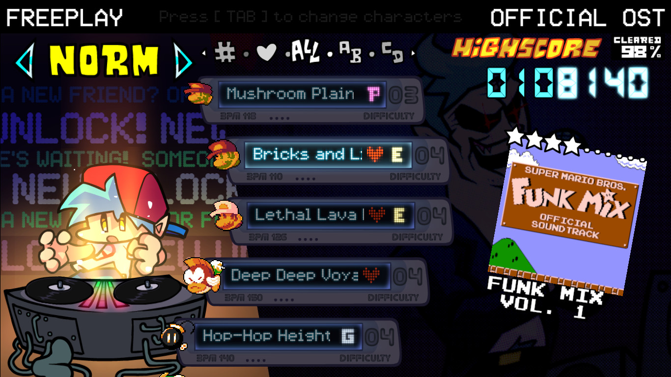 Super Mario Bros. Funk Mix All-Stars Mod for Friday Night Funkin' | FNF Mods