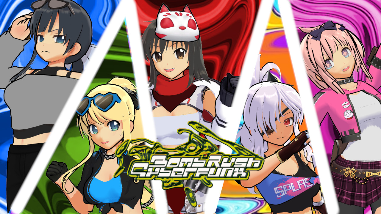 The Hanzo pack (Senran Kagura ) Mod for Bomb Rush Cyberfunk | BRC Mods