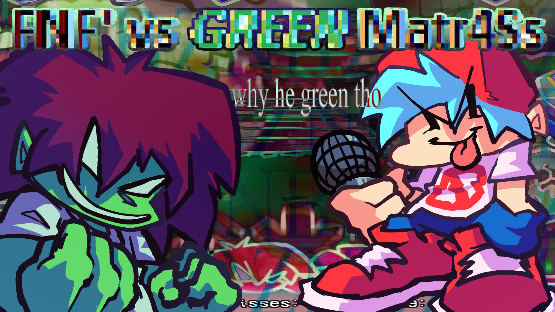 Vs green Matr4Zz znb oneshot Mod for Friday Night Funkin' | FNF Mods