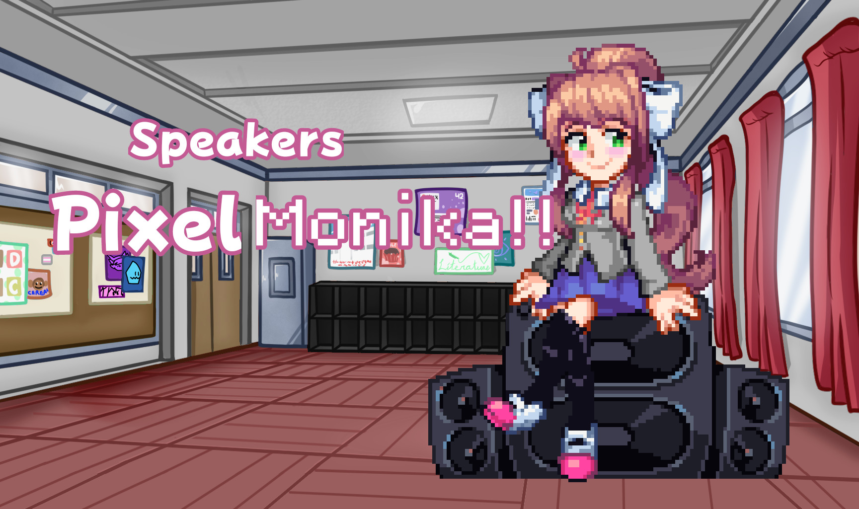 Monika's speakers Mod for Friday Night Funkin' | FNF Mods