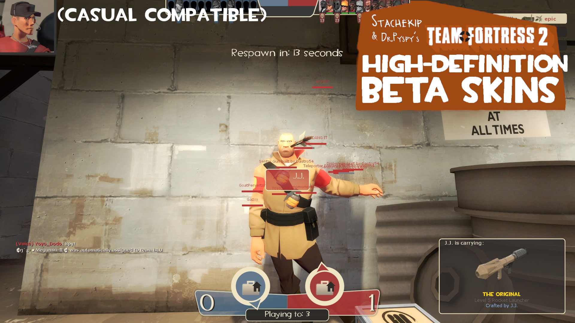 High-Definition Beta Player Skins (Casual Port) Mod for Team Fortress 2 ...