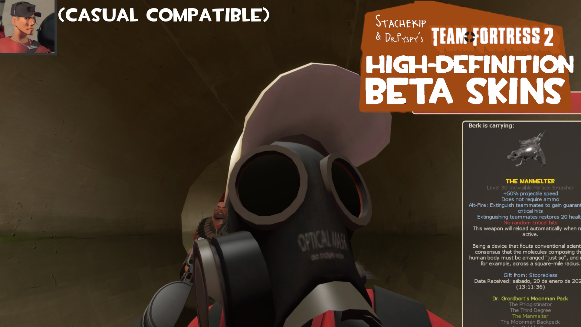 High-Definition Beta Player Skins (Casual Port) Mod for Team Fortress 2 ...