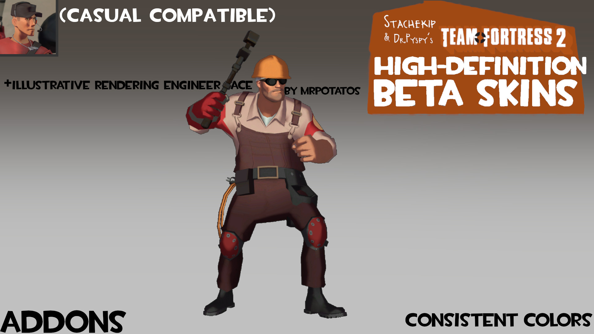 High-Definition Beta Player Skins (Casual Port) Mod for Team Fortress 2 ...