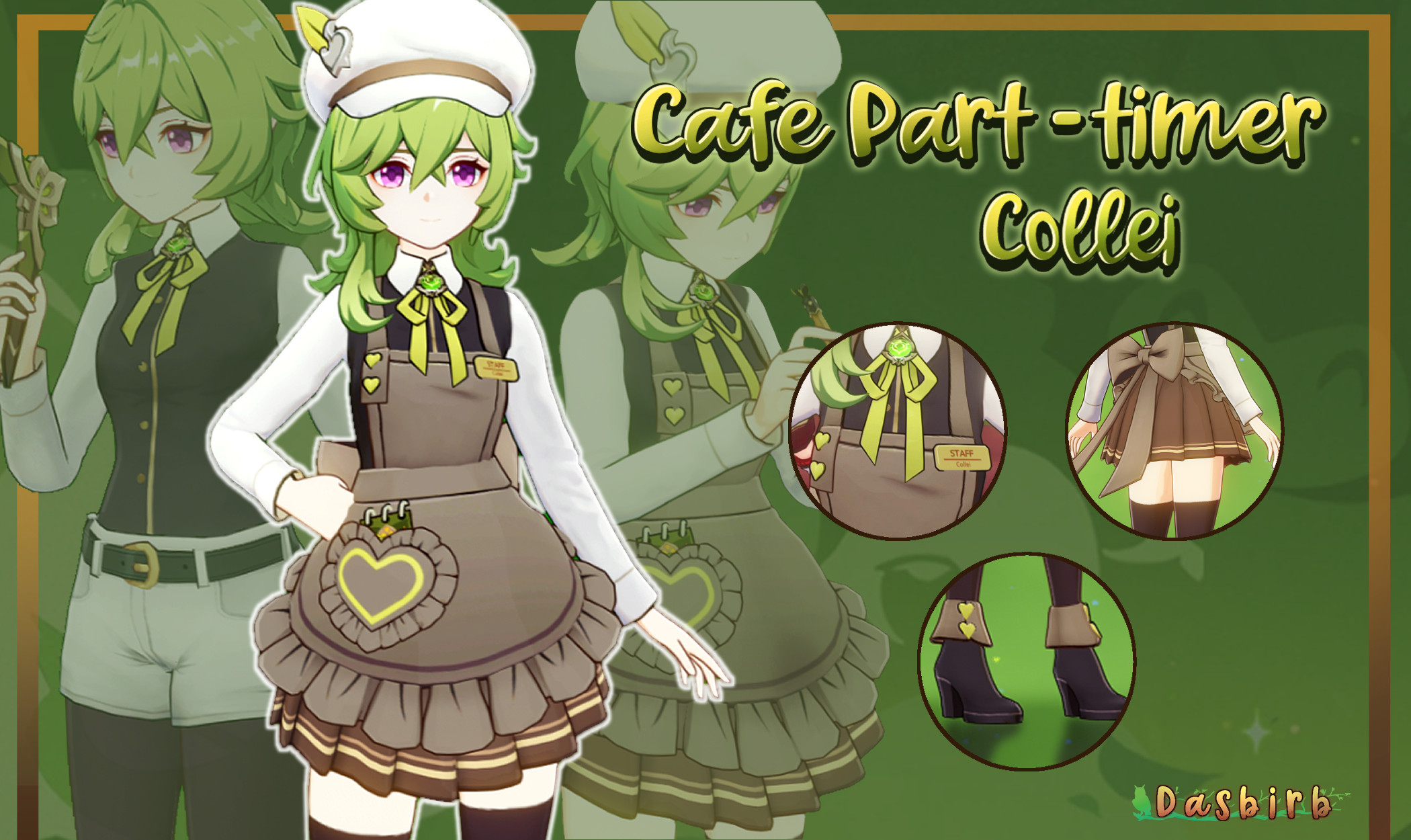 Cafe Part-timer Collei Mod for Genshin Impact | GI Mods