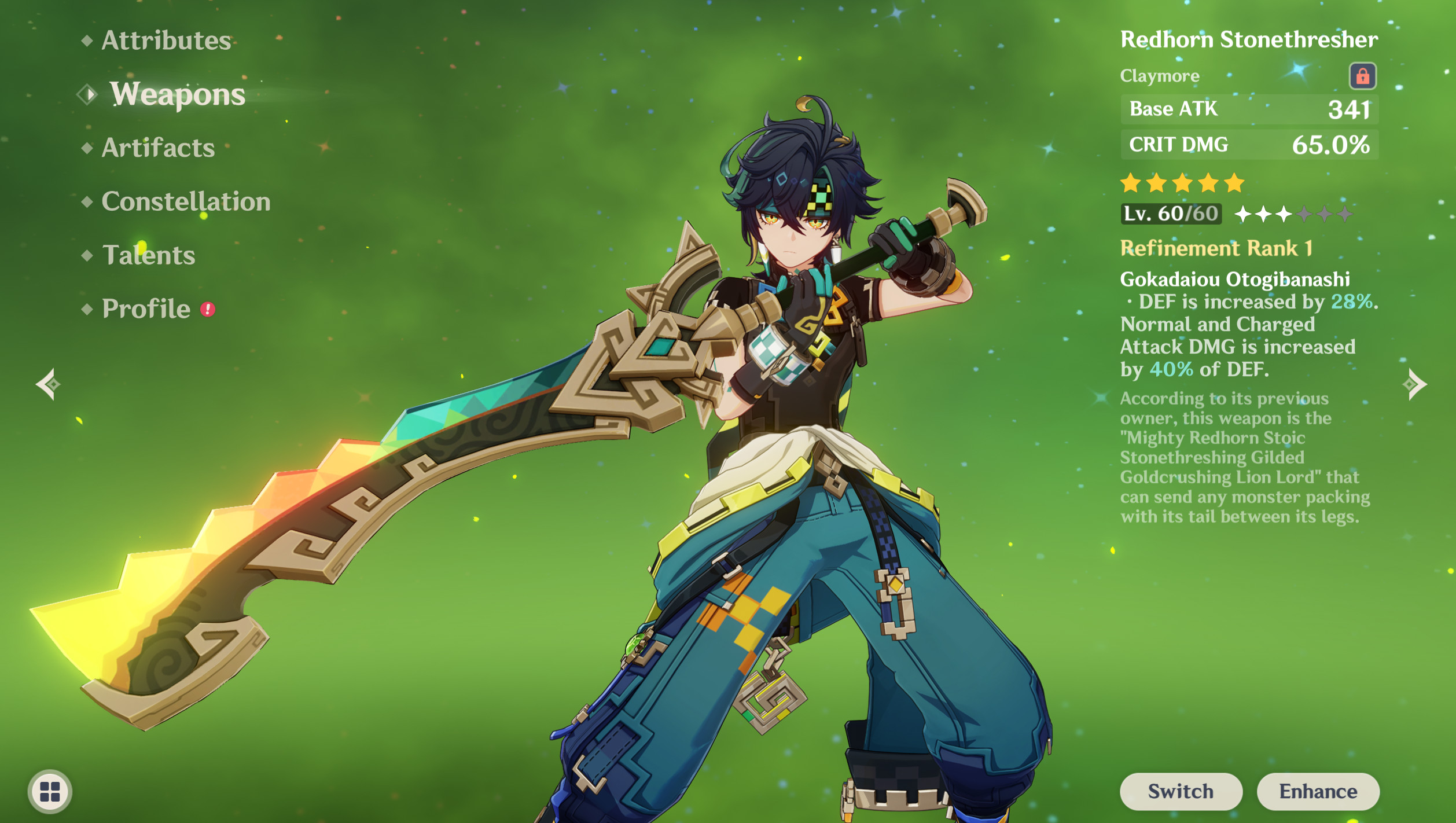 Earthshaker over Redhorn/WGS Mod for Genshin Impact | GI Mods