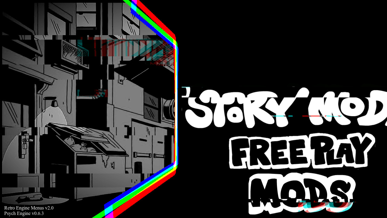 Retro Engine V2.0 Gustom Menus Mod for Friday Night Funkin' | FNF Mods