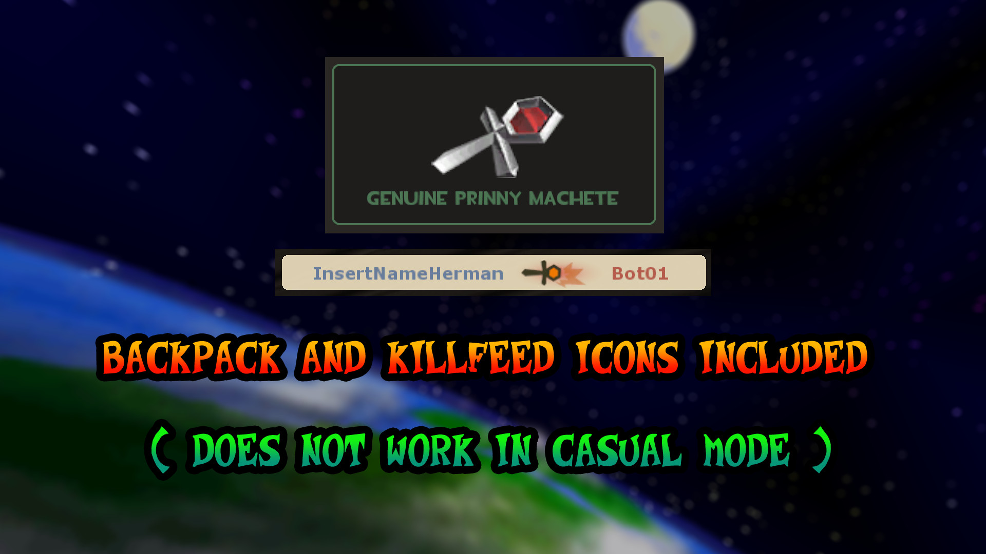 Platinum Relic for Prinny Machete Mod for Team Fortress 2 | TF2 Mods