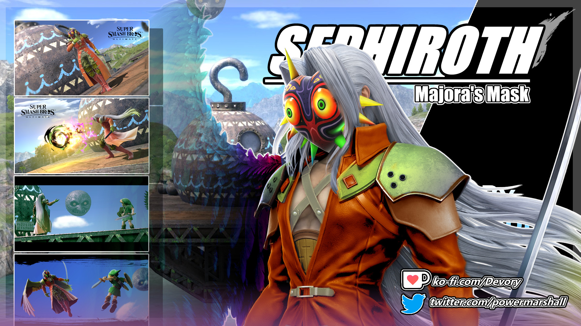 Majora's Mask Sephiroth Mod for Super Smash Bros. Ultimate | SSBU Mods