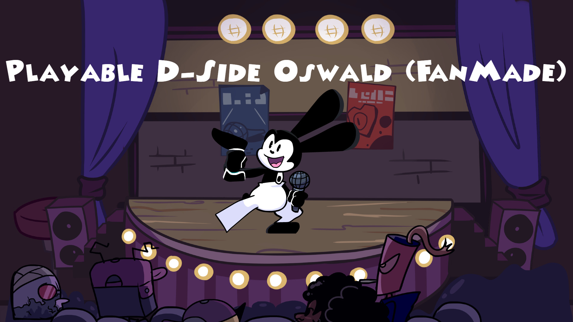 Playable D-Side Oswald (FanMade) + FLA Mod for Friday Night Funkin ...