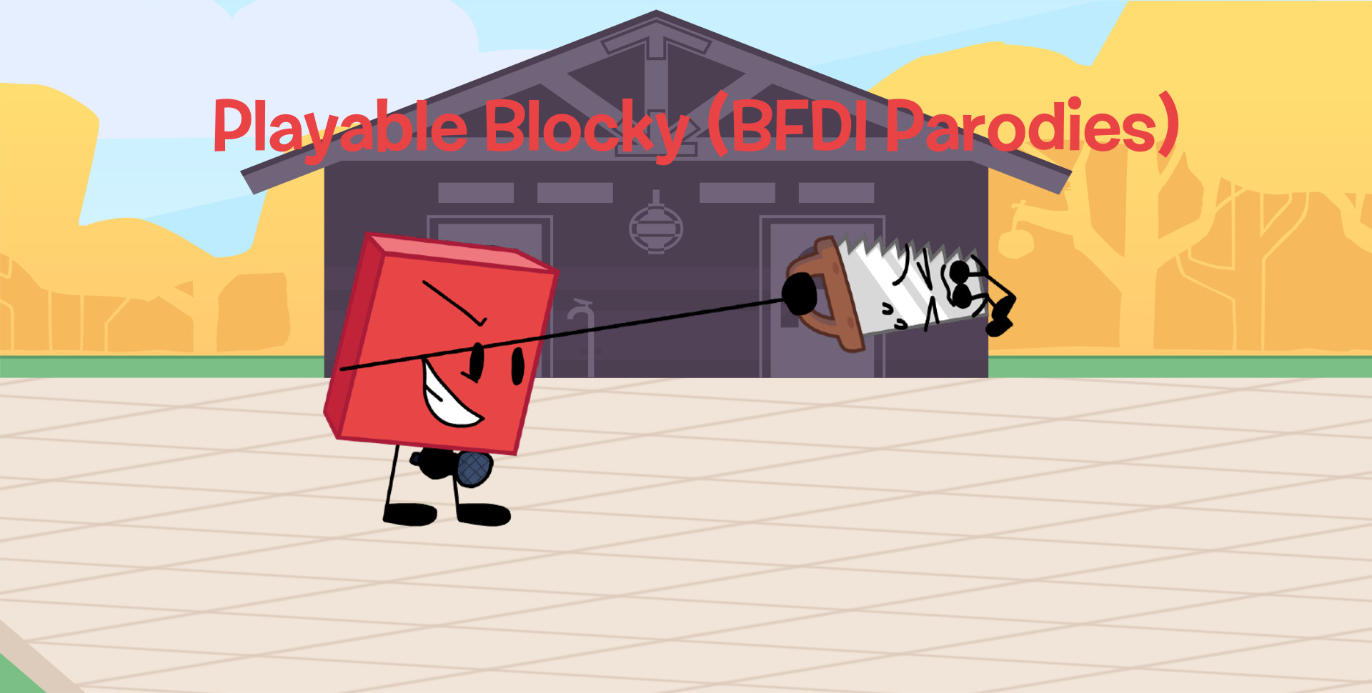 Playable Blocky (BFDI Parodies) Mod for Friday Night Funkin' | FNF Mods