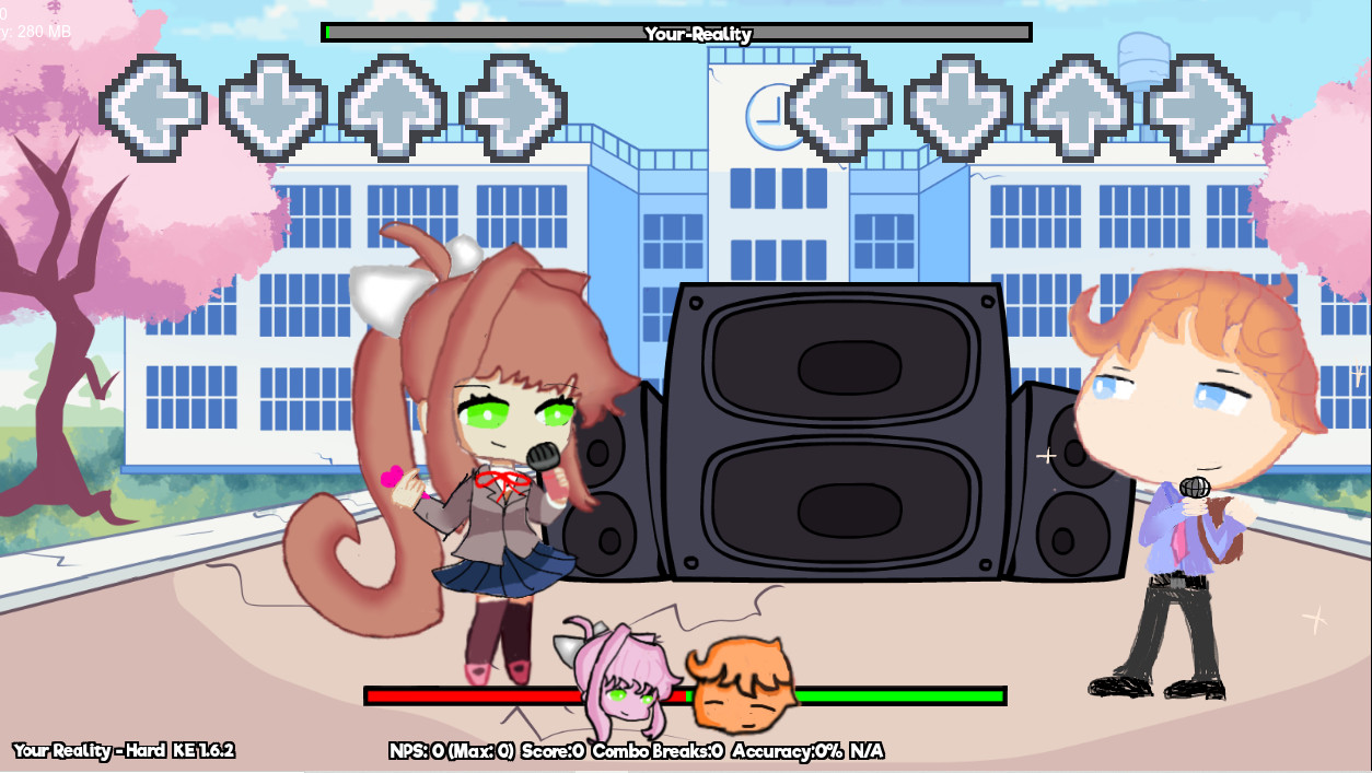 Chibi Monika Rebooted! V2 Mod for Friday Night Funkin' | FNF Mods