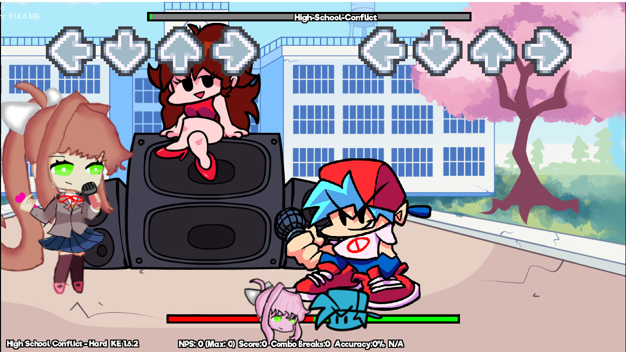 Chibi Monika Rebooted! V2 Mod for Friday Night Funkin' | FNF Mods