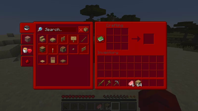 Ruby Red Hud and Gui Mod for Minecraft: Java Edition | MC Mods