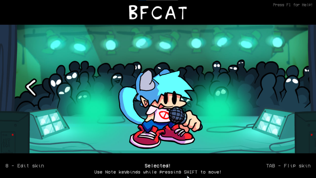BF cat skin for Psych Online Mod for Friday Night Funkin' | FNF Mods