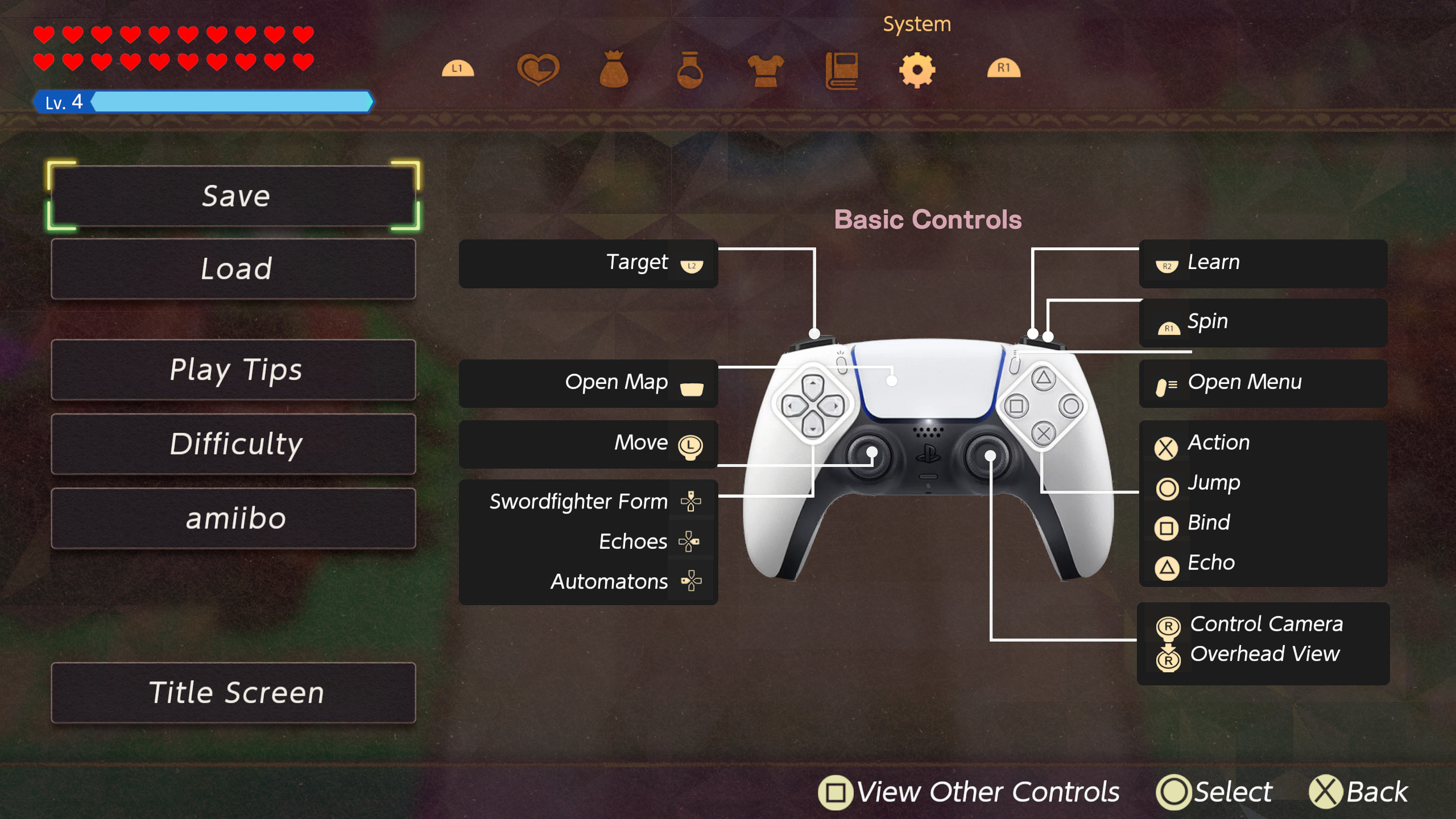DualSense UI(Black&White) Mod for The Legend of Zelda: Echoes of Wisdom ...