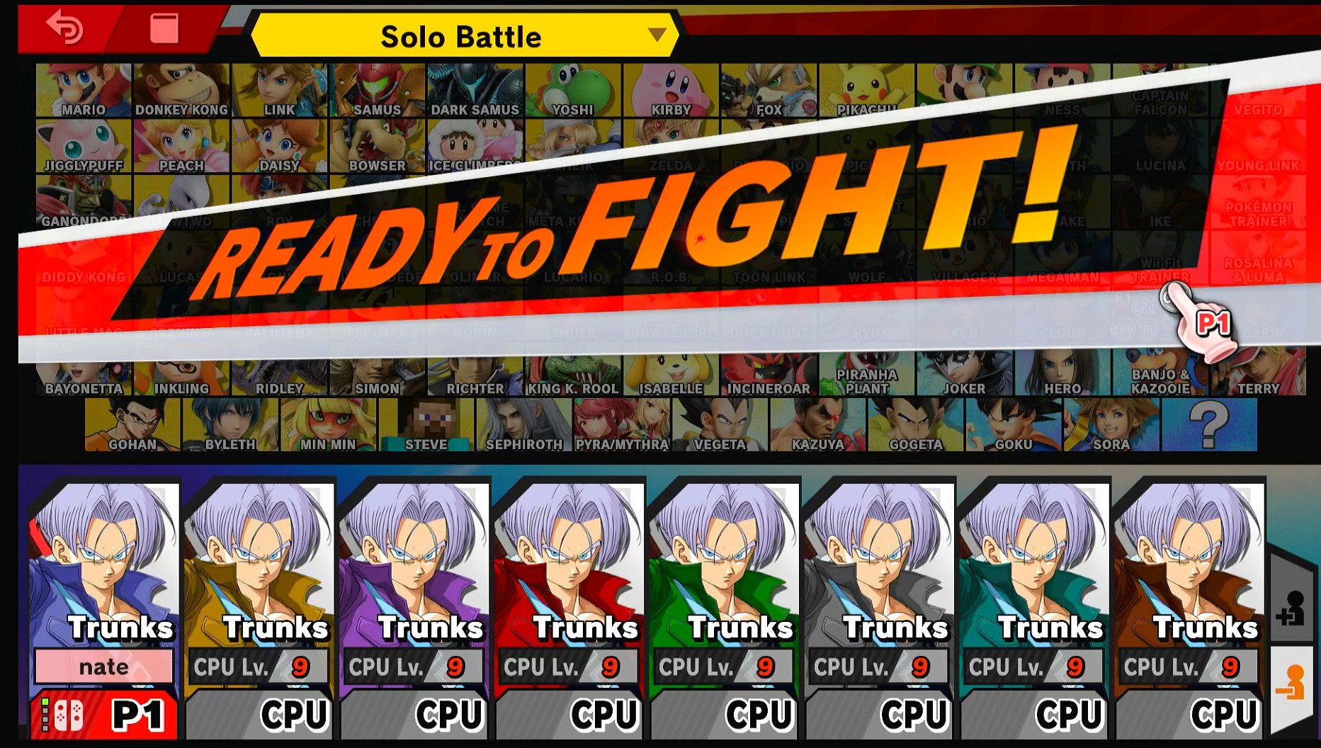 Trunks Partial Moveset Over Cloud (Slotted) Mod for Super Smash Bros ...
