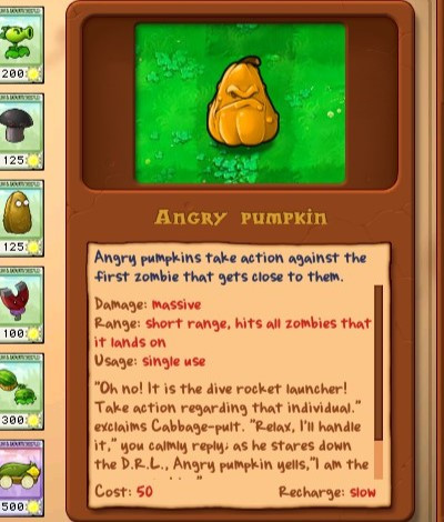 "Angry Pumpkin resprite" text bug-fix Mod for Plants vs. Zombies | PVZ Mods
