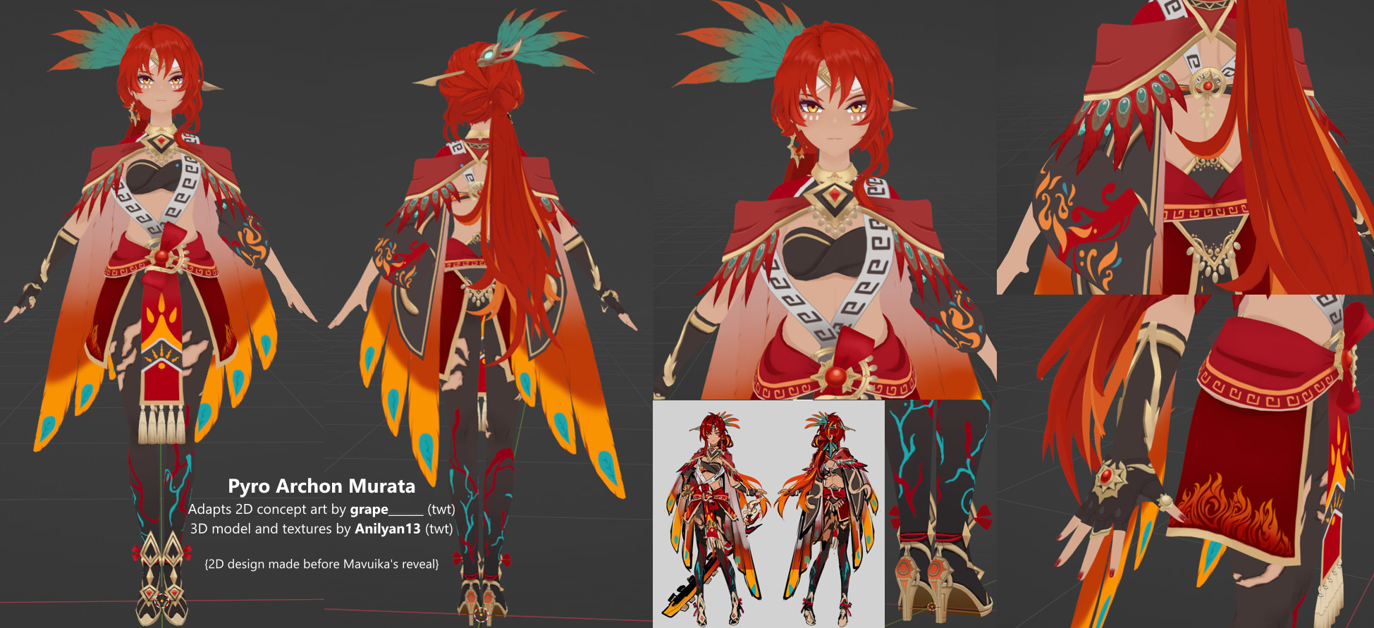 Fan Archon Murata + Natlan Dehya Mod for Genshin Impact | GI Mods