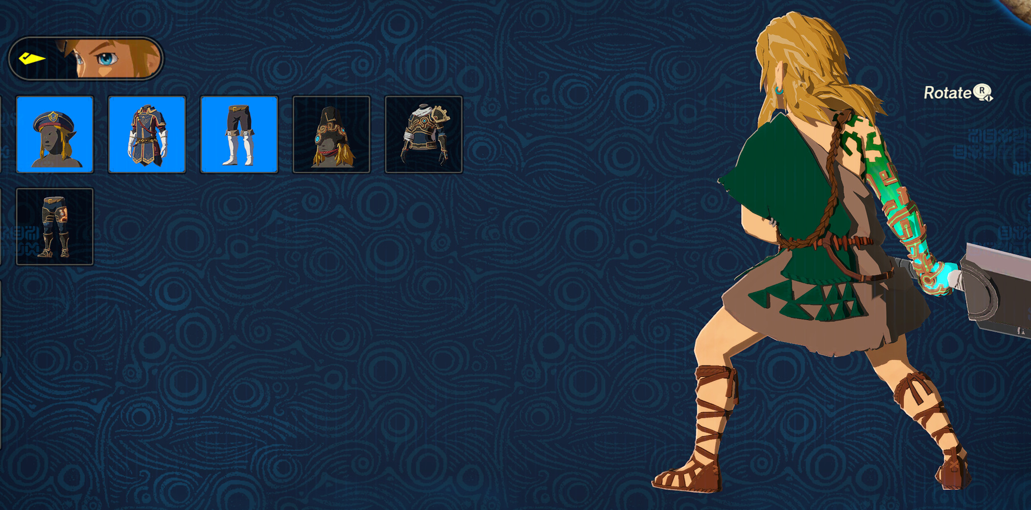 Archaic tunic over Royal Guard armor Mod for Hyrule Warriors: Age of Calamity | HW:AOC Mods