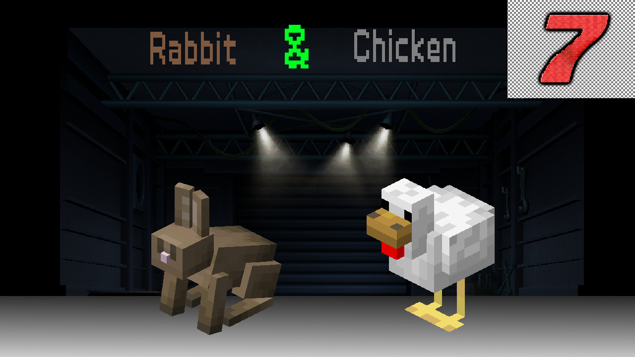 Rabbit & Chicken (Minecraft) Mod for Mario Kart 7 | MK7 Mods
