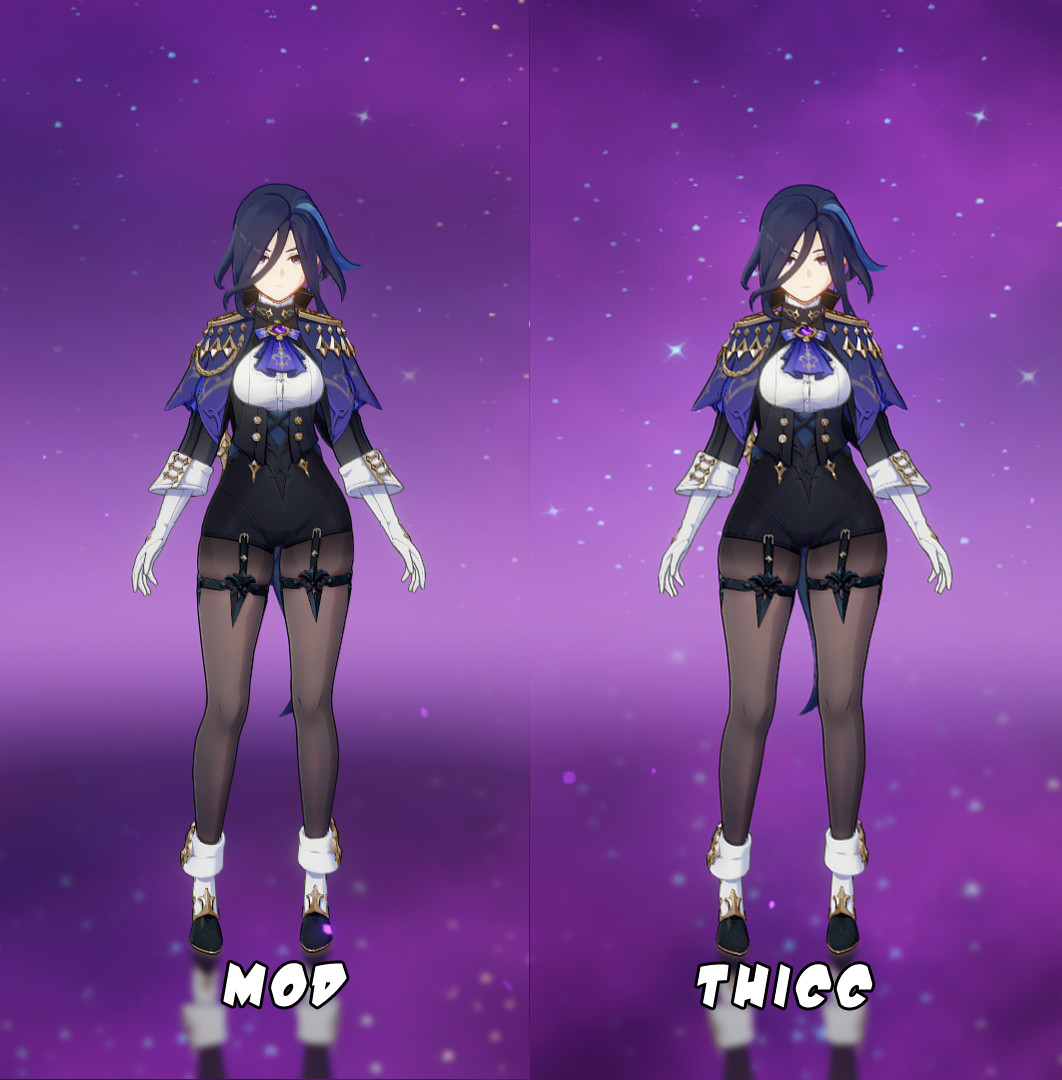 Clorinde shorts + thicc Mod for Genshin Impact | GI Mods