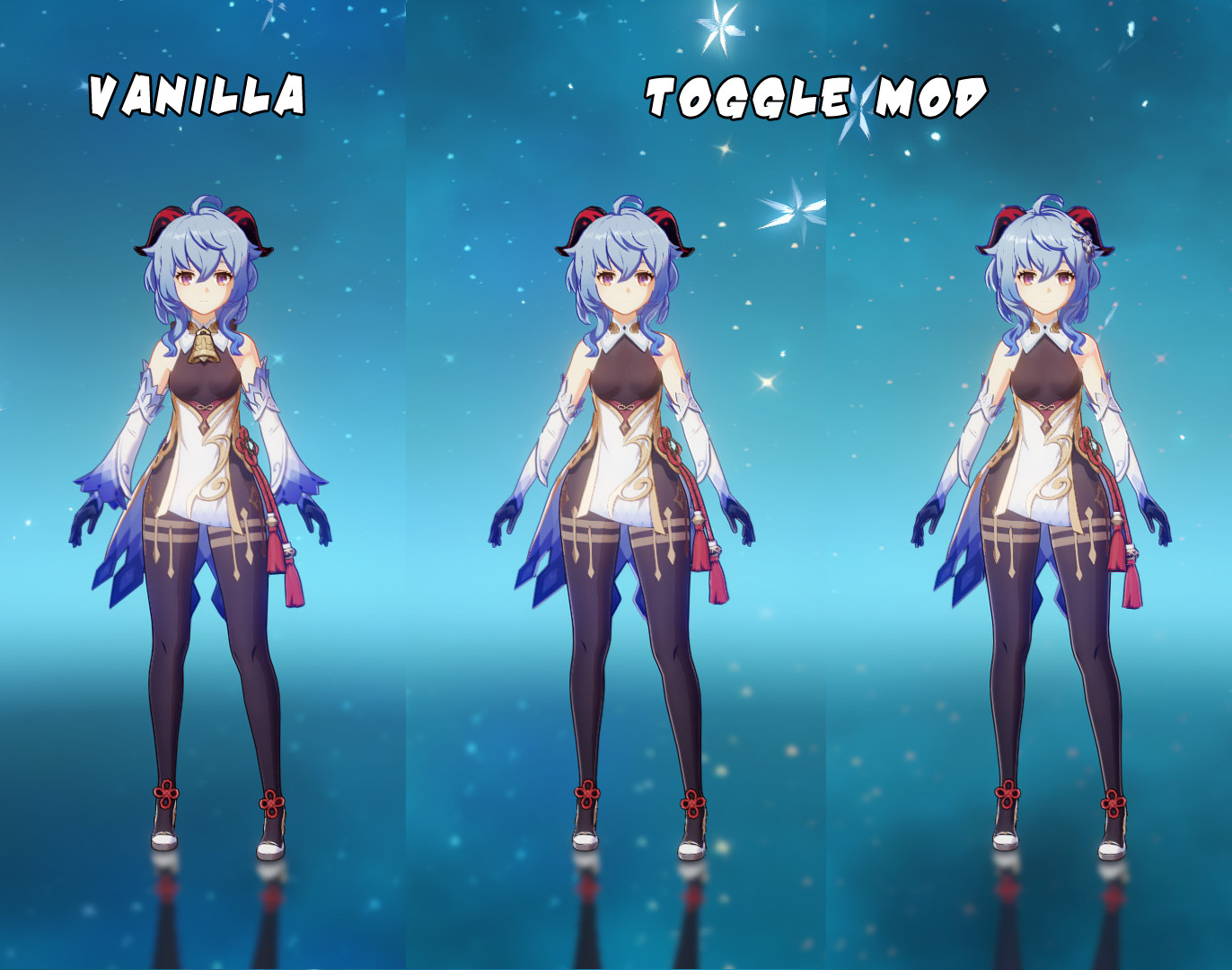 Ganyu simple edits thicc + purple ver Mod for Genshin Impact | GI Mods