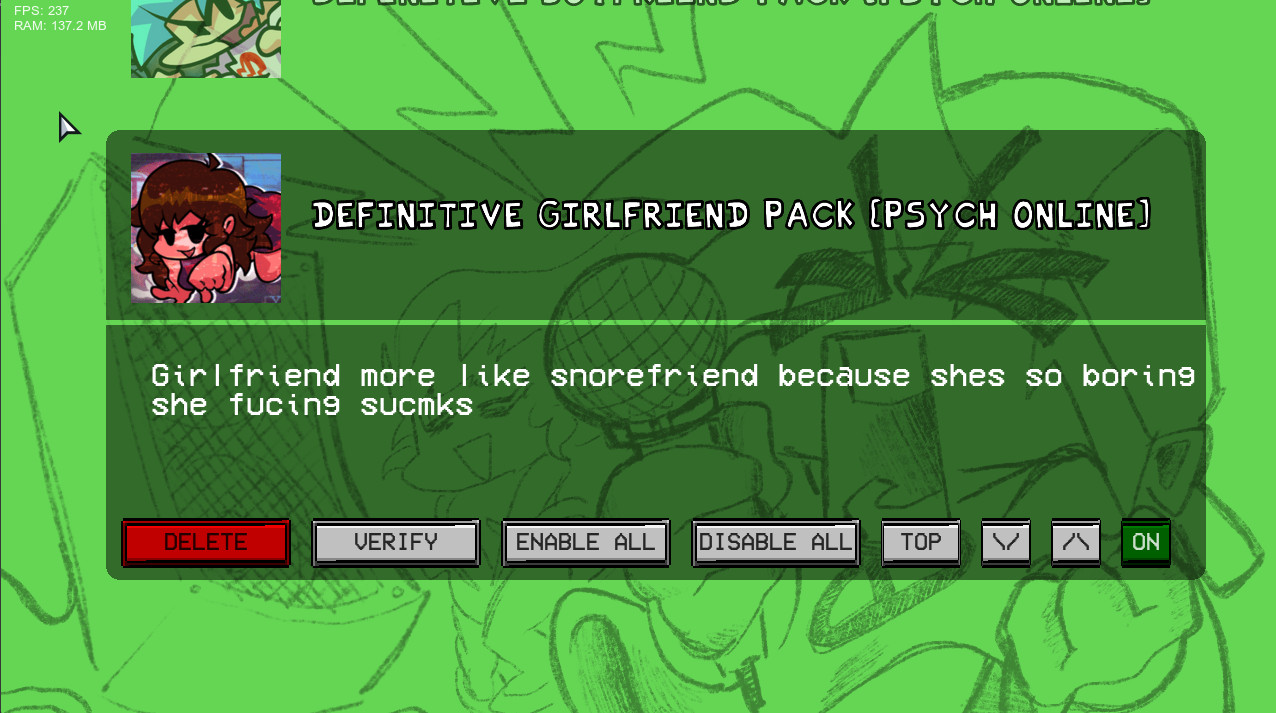 Definitive Girlfriend Pack [PSYCH ONLINE] Mod for Friday Night Funkin ...