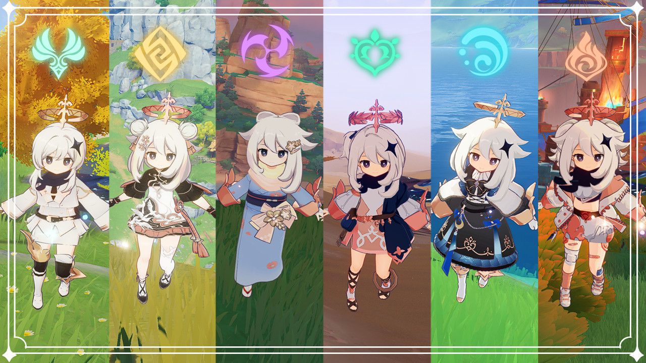 Region based Paimon outfits Mod for Genshin Impact | GI Mods