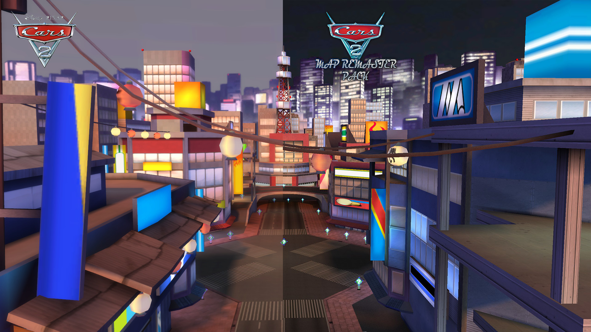 Map Remaster Pack Mod for Cars 2 | Cars 2 Mods