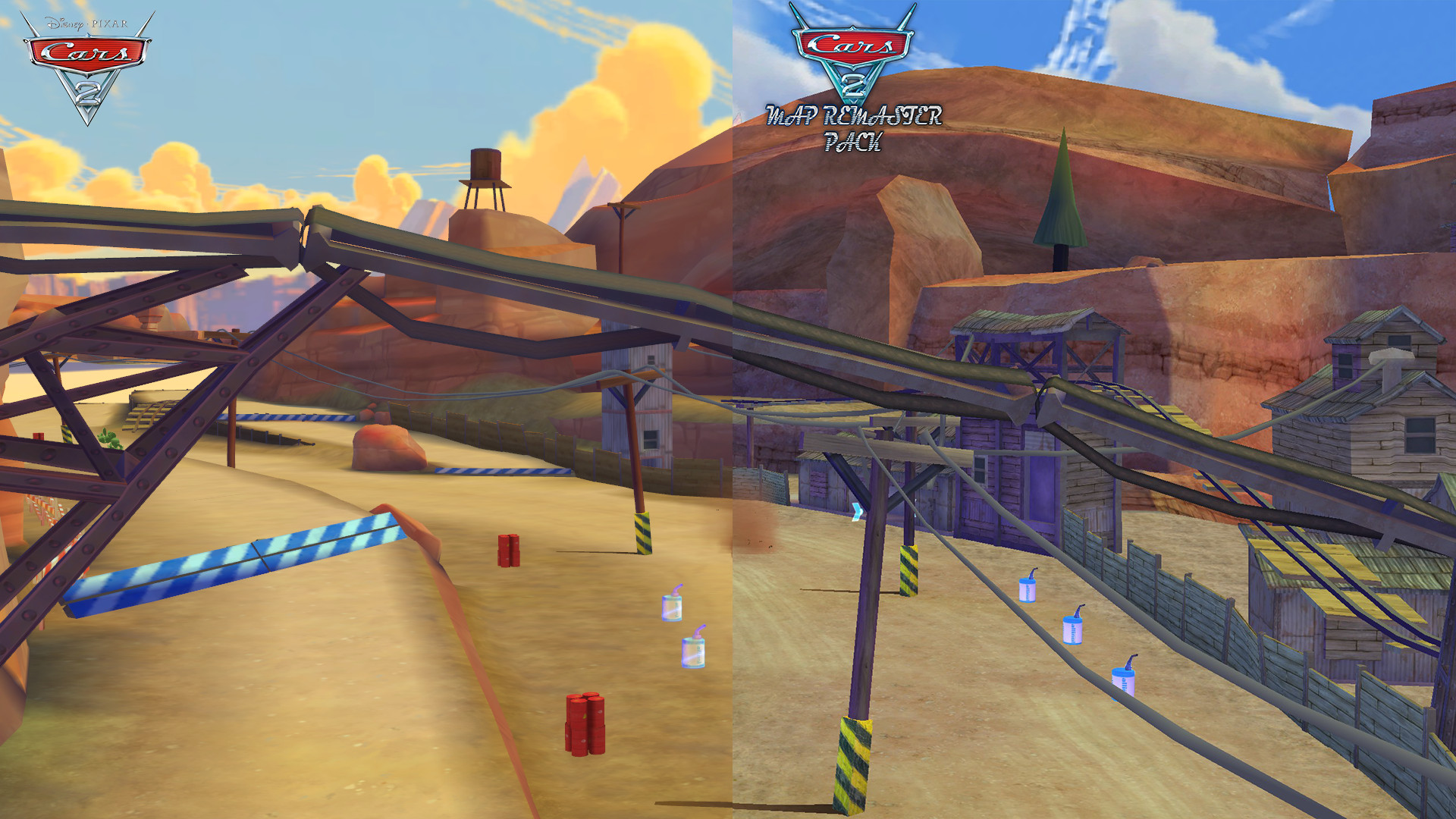 Map Remaster Pack Mod for Cars 2 | Cars 2 Mods