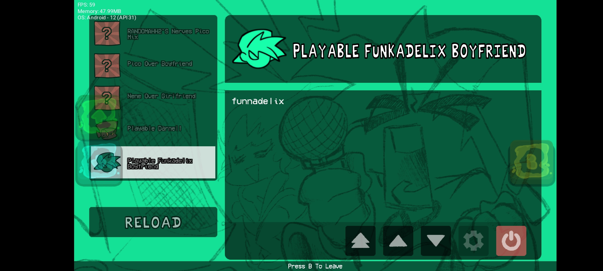 Playable Funkadelix Boyfriend For Psych Engine Mod for Friday Night ...