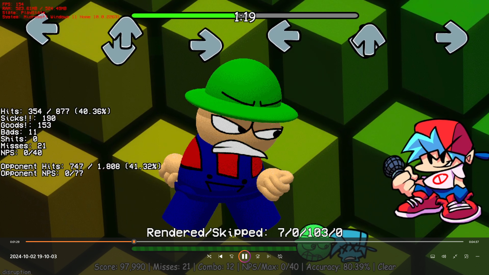 Disruption (Js Engine Port) Mod for Friday Night Funkin' | FNF Mods