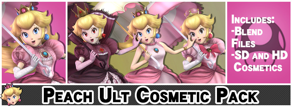 Peach Ultimate Pose Cosmetic Pack Mod for Super Smash Bros. Brawl ...