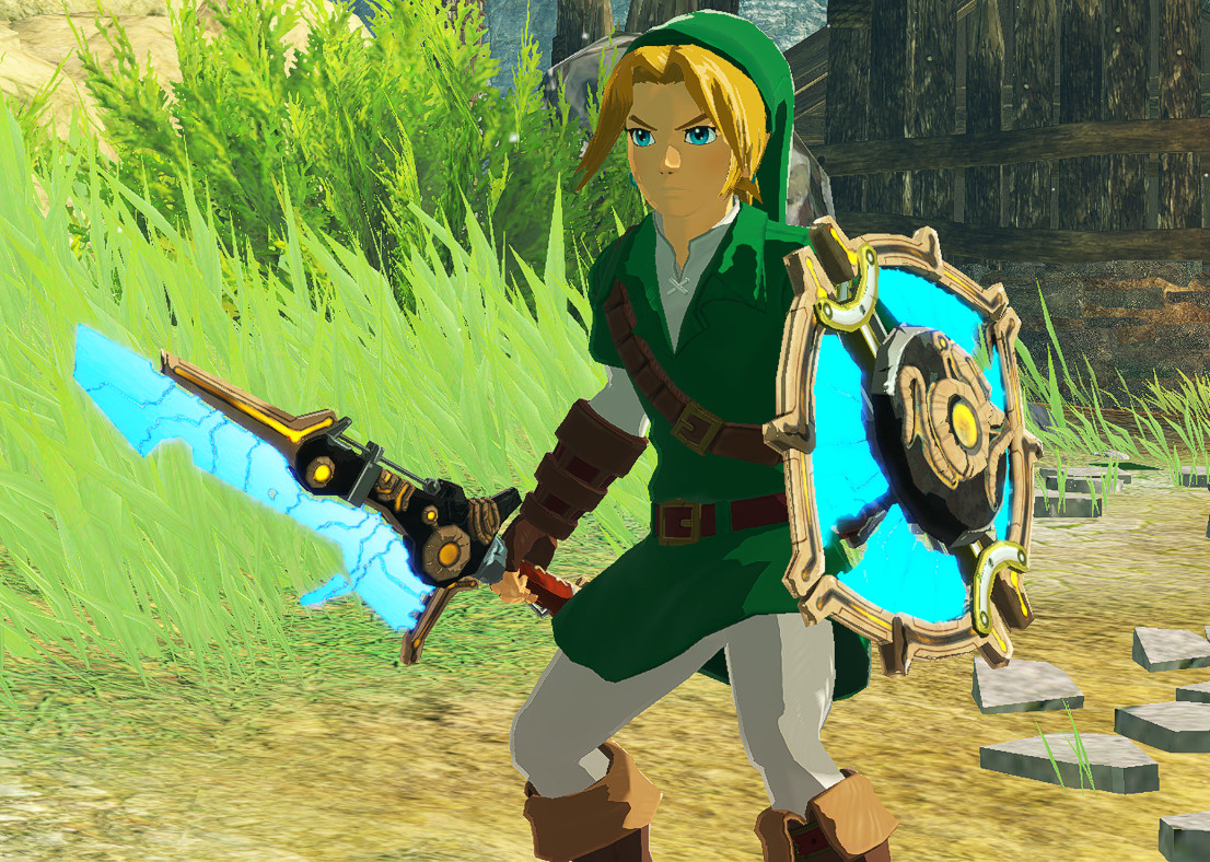 Ancient short sword and shield Mod for Hyrule Warriors: Age of Calamity | HW:AOC Mods