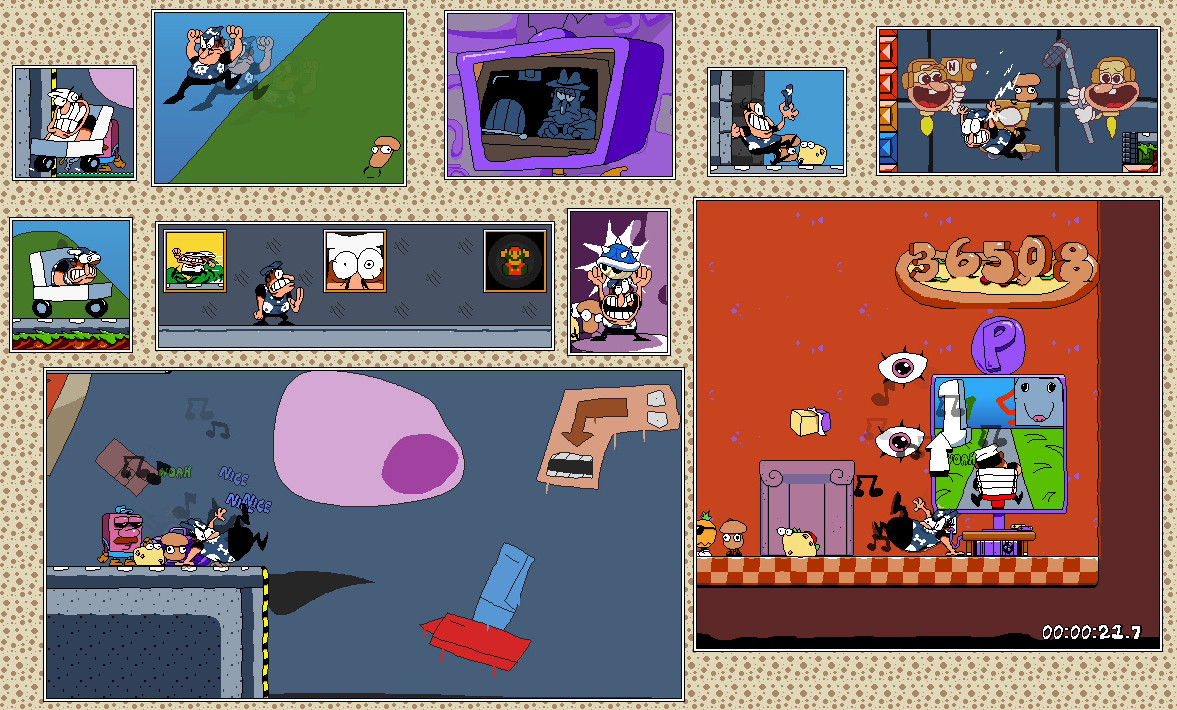 Pizza Kart (CATWEBS Level Jam 2 Submission) Mod for Pizza Tower | PT Mods