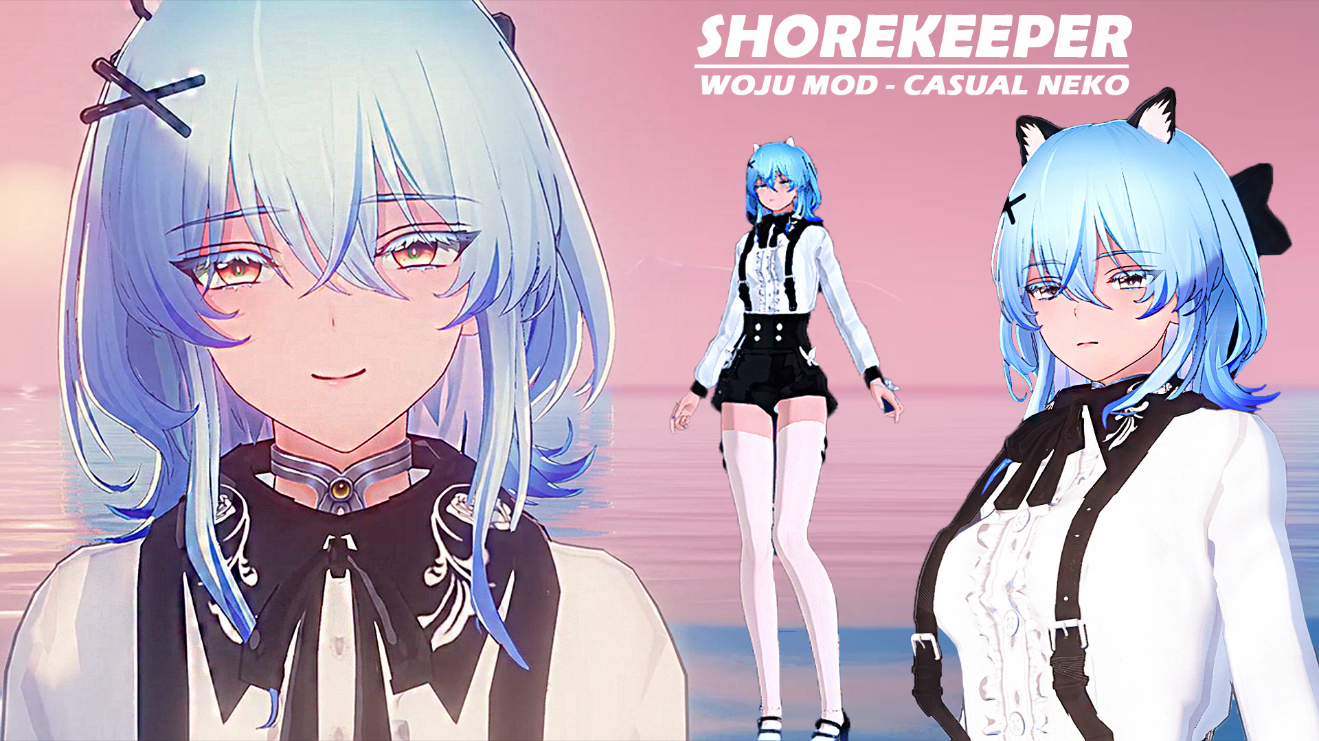 Woju - Shorekeeper Casual Neko Mod for Wuthering Waves | WuWa Mods