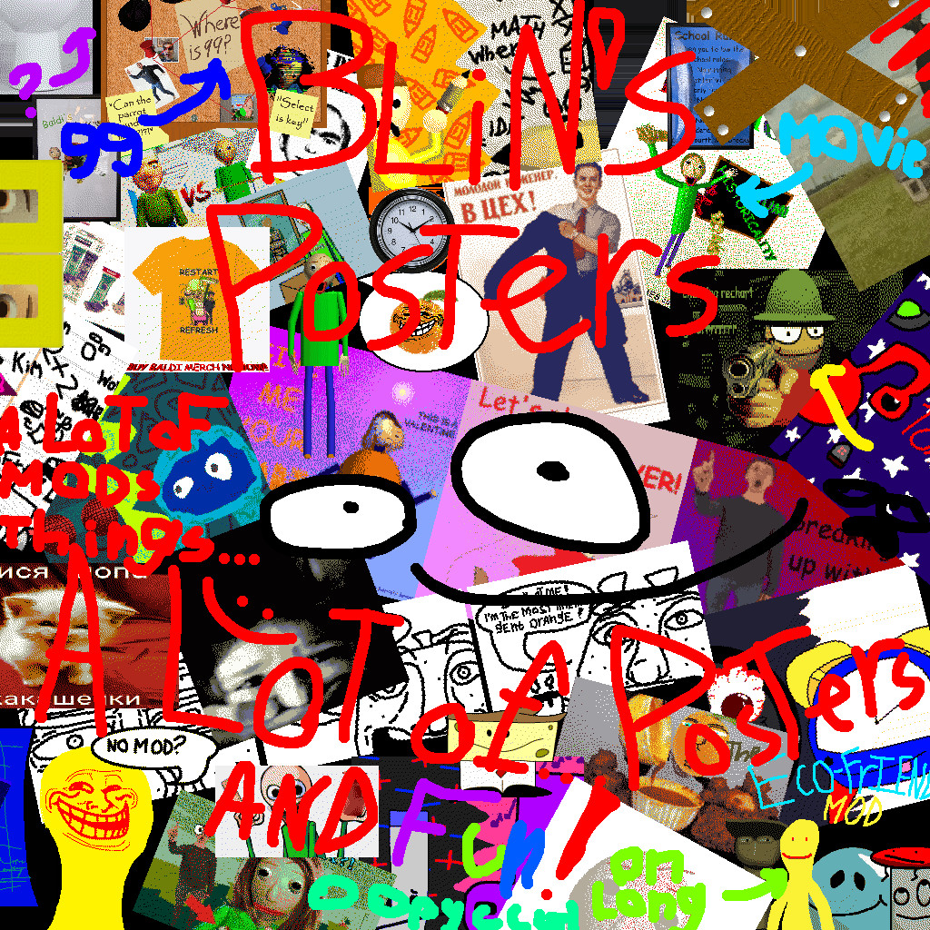 Blin's & TABS_DASH'S Posters pack Mod for Baldi's Basics | Baldi Mods