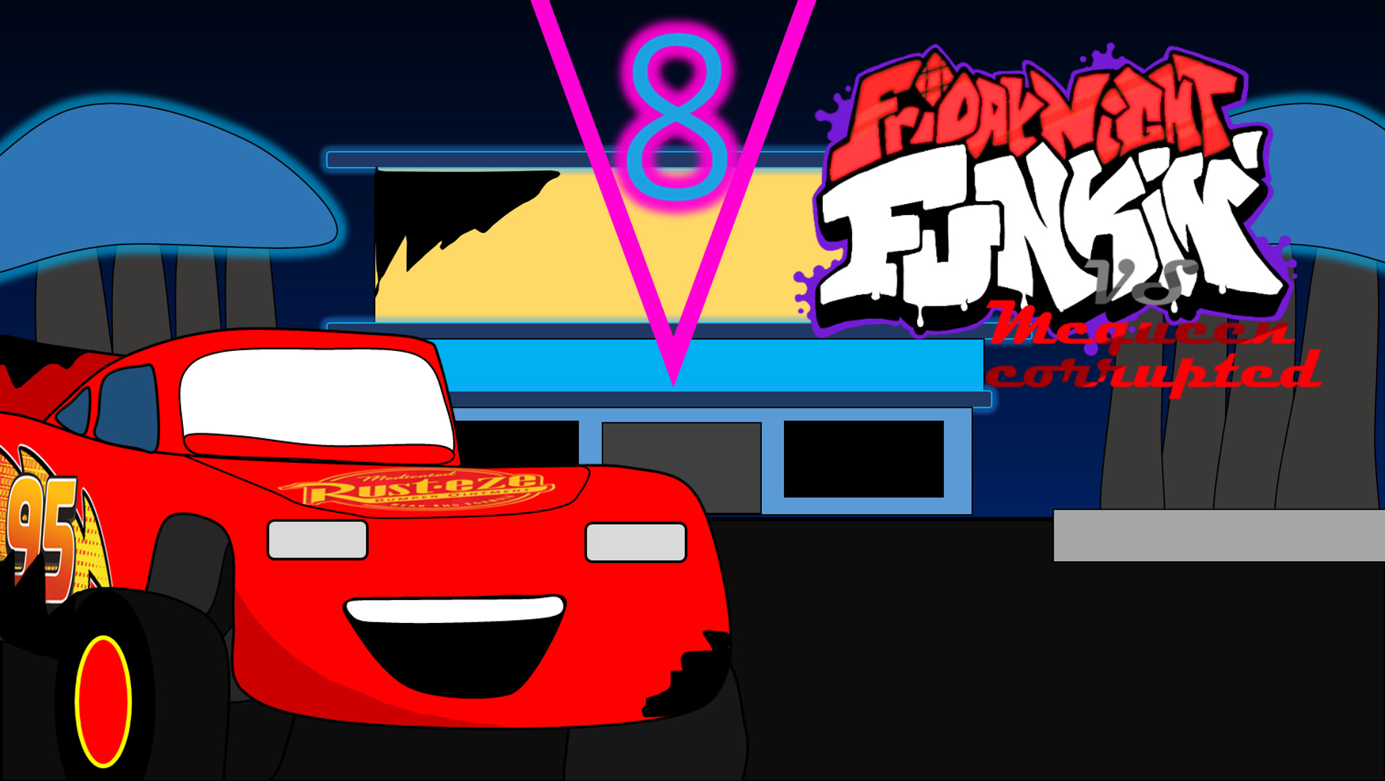 FNF vs mcqueen corrupted Mod for Friday Night Funkin' | FNF Mods