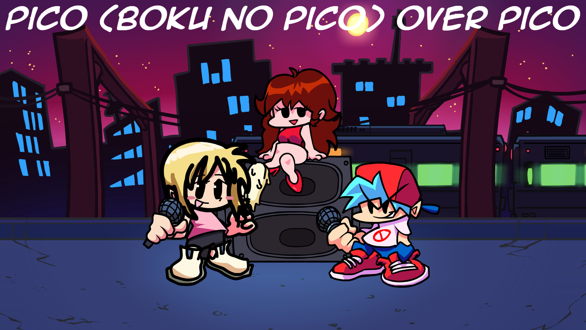 Pico (Boku No Pico) over Pico + FLA Mod for Friday Night Funkin' | FNF Mods