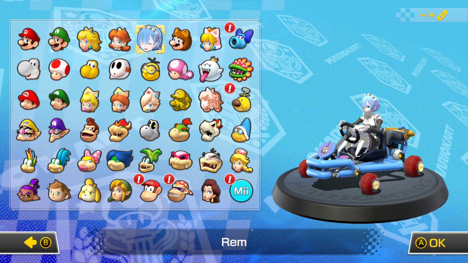 Re:ZERO Rem in MK8DX Mod for Mario Kart 8 Deluxe | MK8D Mods